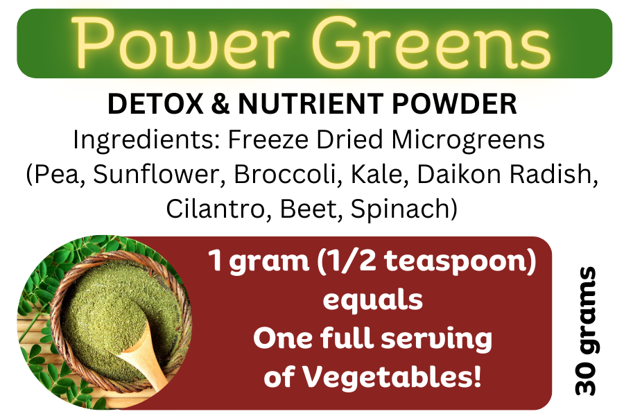Power Greens Essential Nutrient Detox Powder – Feed Your Green Microgreens